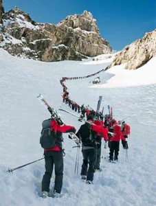 Skiroute Dammkar - Karwendelbahn